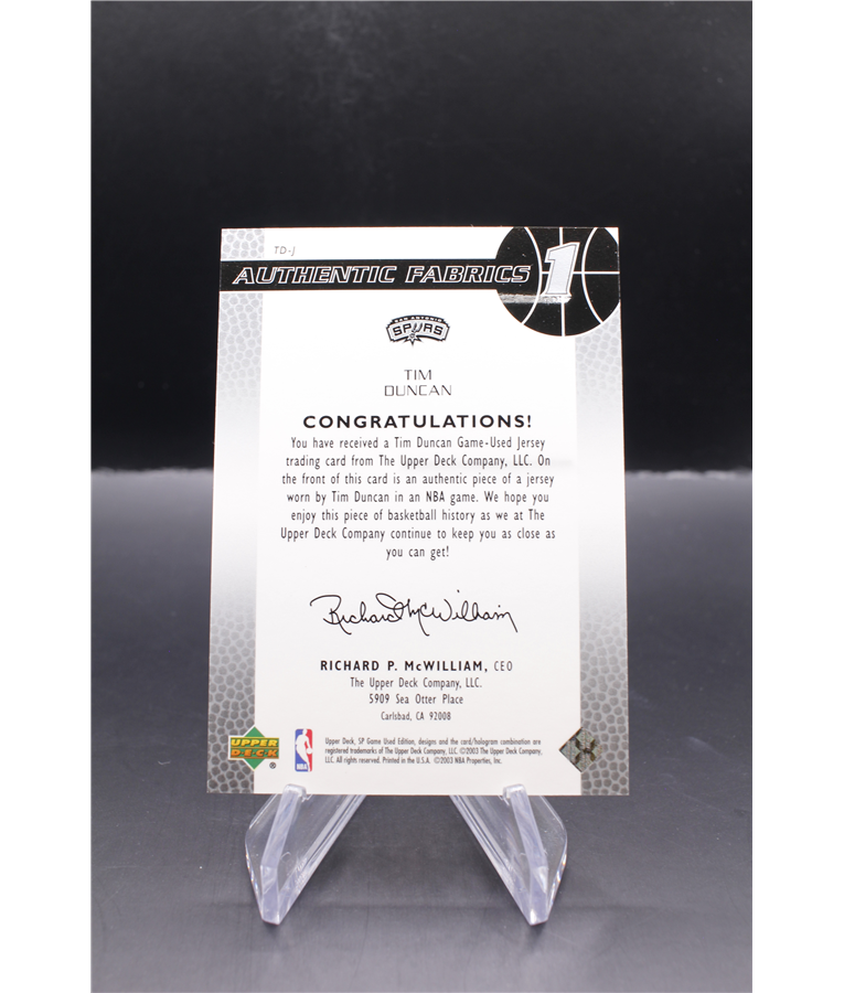 Tim Duncan - Card Center